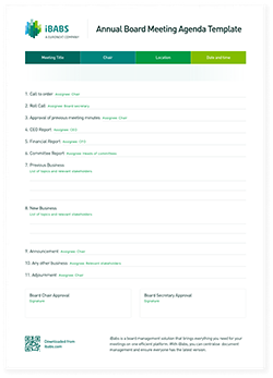 Meeting Agenda Templates Kit | iBabs