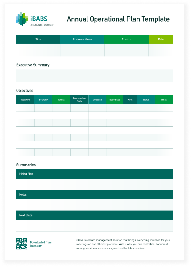 Board Meeting Templates Kit | iBabs